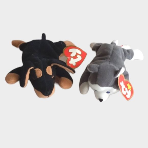 Ty | Other | Vintage Ty Rare Doby The Doberman 99 And Baby Nook The ...